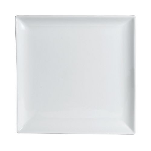 Varick 6900E539 Cafe Porcelain Pub 8" Square Plate - 12 / CS | Wasserstrom