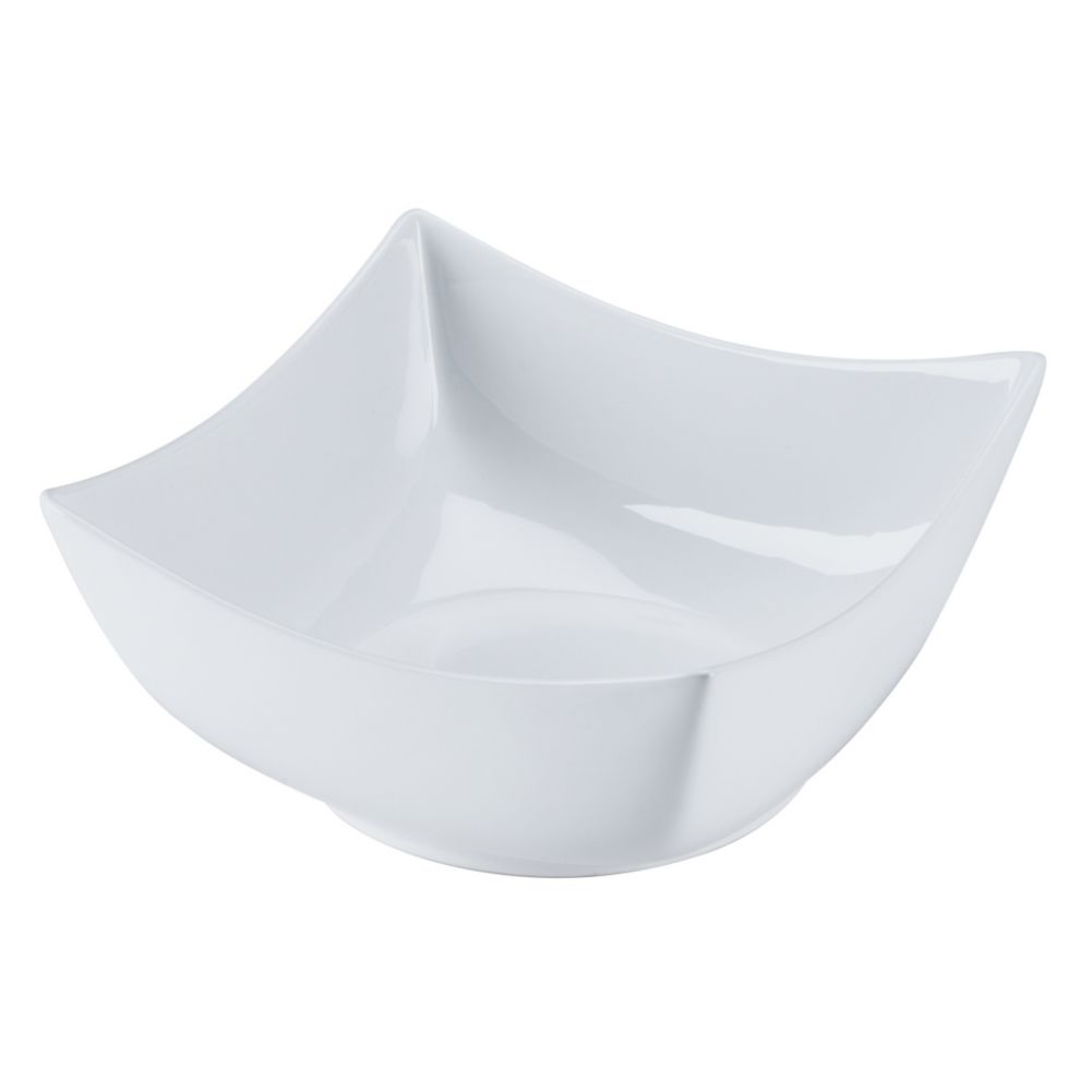 Browne Foodservice 563870 Gemini 7.75" White Square Ceramic Bowl ...