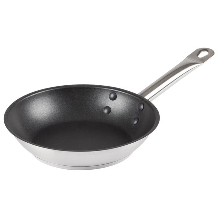 Winco® SSFP-8NS Master Cook S/S 8" Non-Stick Fry Pan | Wasserstrom