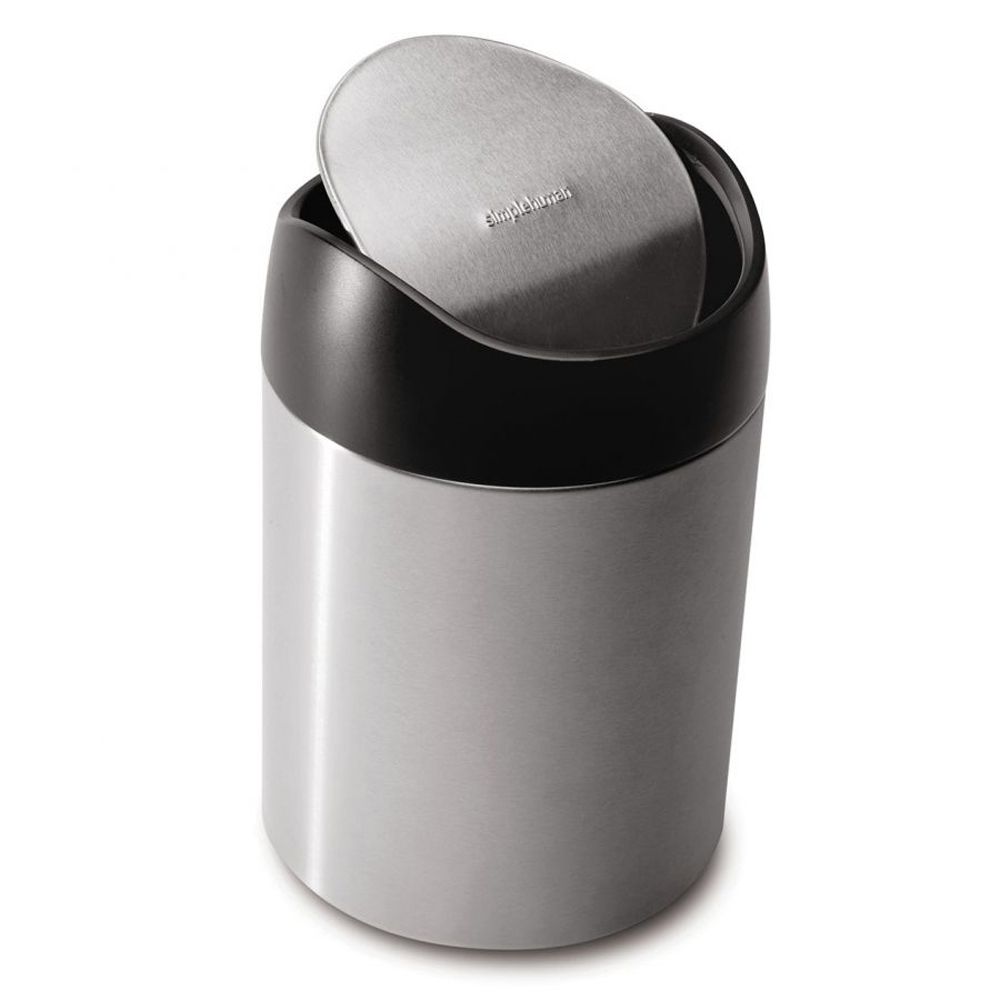 simplehuman CW1637 Brushed S/S .39 Gal / 1.5L Countertop Trash Can ...