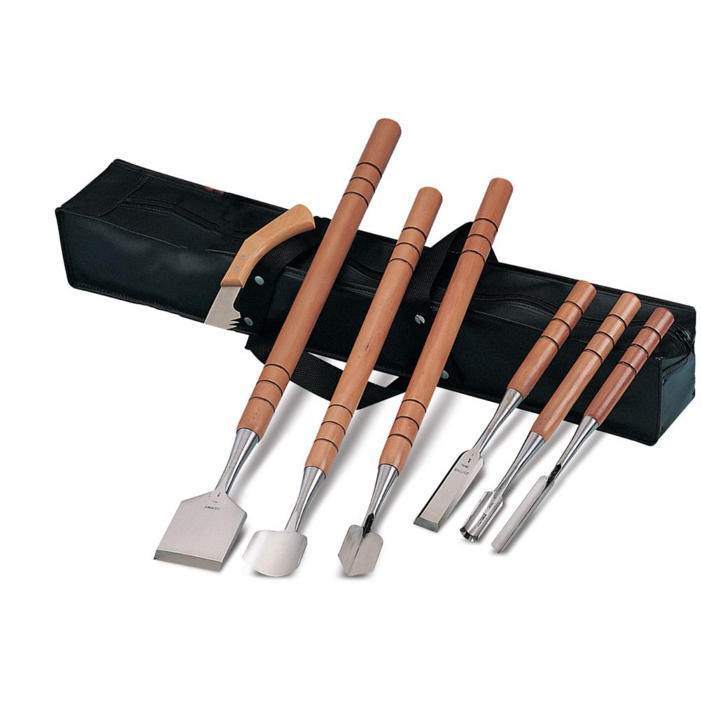JB Prince C530 Gold Medal 6-Piece Ice Carving Tool Set with Bag ...