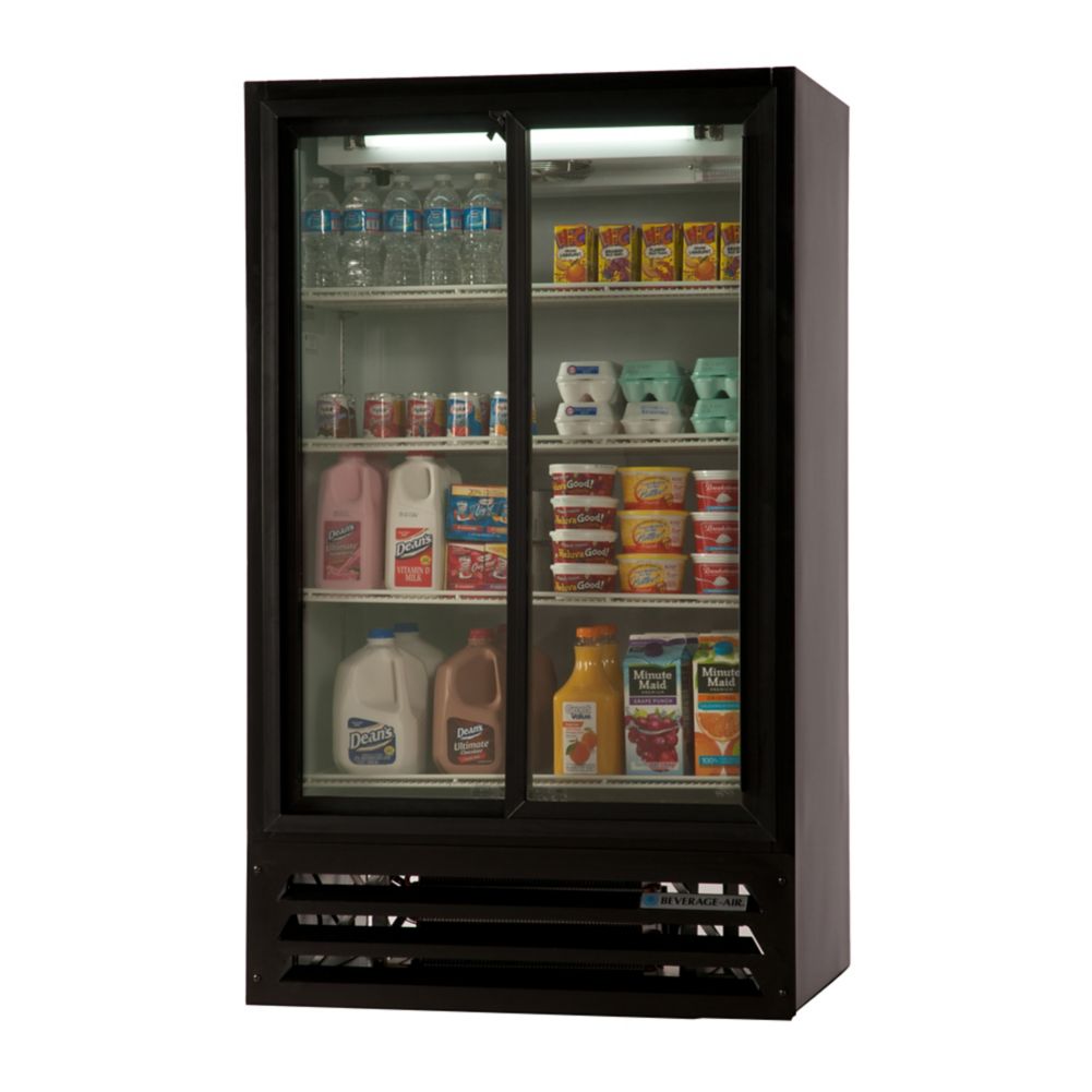 Beverage Air LV17-1-B LumaVue Black Reach-In Refrigerated Merchandiser ...