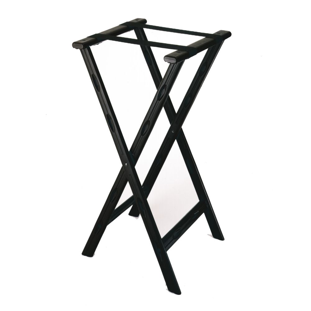 CSL 1500BLK Black Plastic Folding Tray Stand | Wasserstrom
