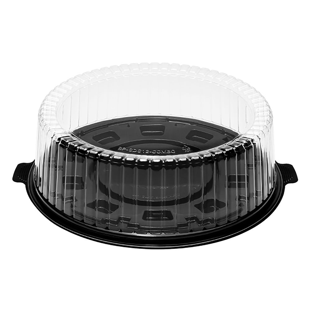 Par-Pak 51230-C Black 12-1/2" Catering Tray With Lid - 25 / CS ...