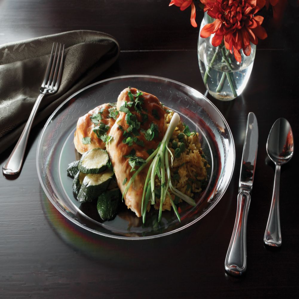 EMI Yoshi® EMI-CC11 Clear Plastic 10" Plate - 240 / CS | Wasserstrom