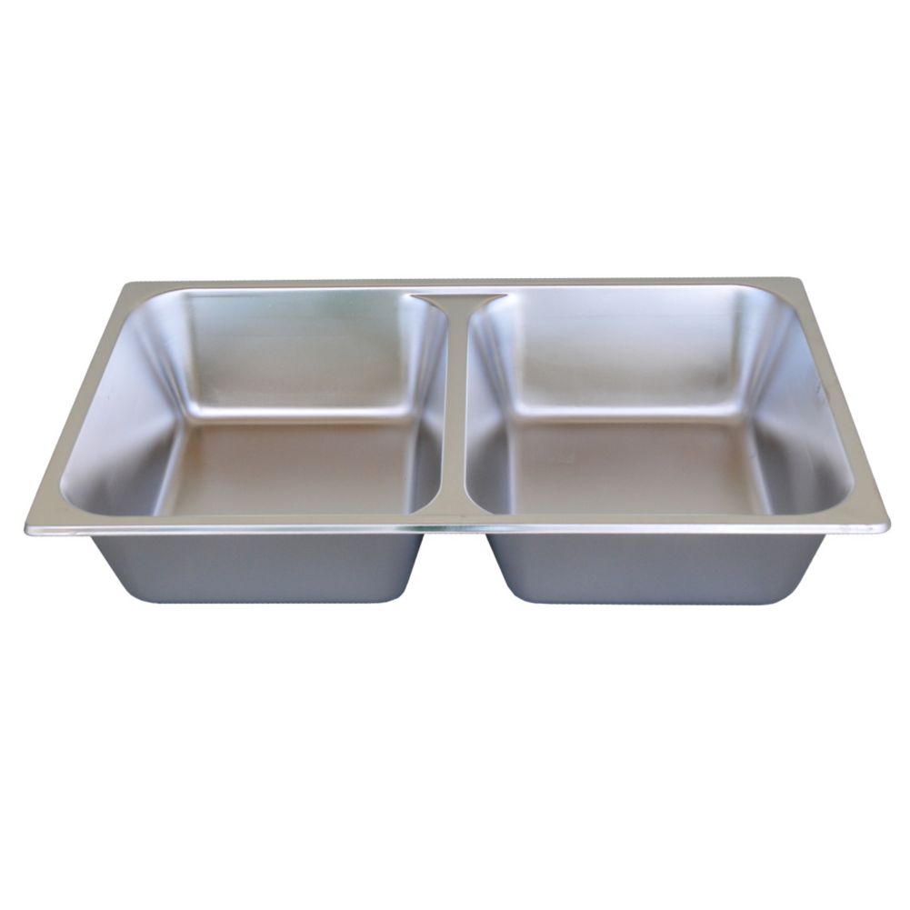 4" Deep Divided Full Size Food Pan | Wasserstrom