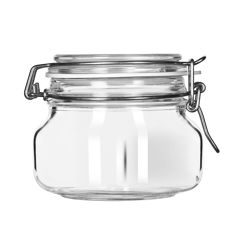 Libbey 17208836 Infusion 17 Ounce Glass Jar with Lid - 6 / CS | Wasserstrom