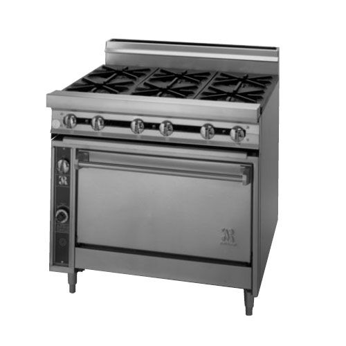 Jade Range JTRH-6-36C 36" Heavy Duty Natural Gas Range | Wasserstrom