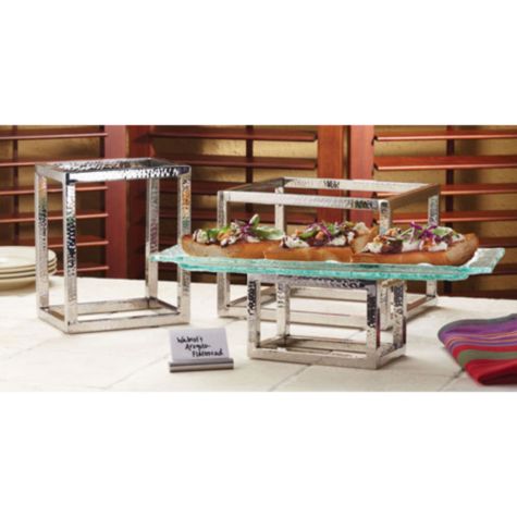 American Metalcraft HMRRSET Hammered Stainless Steel Frame Riser Set ...