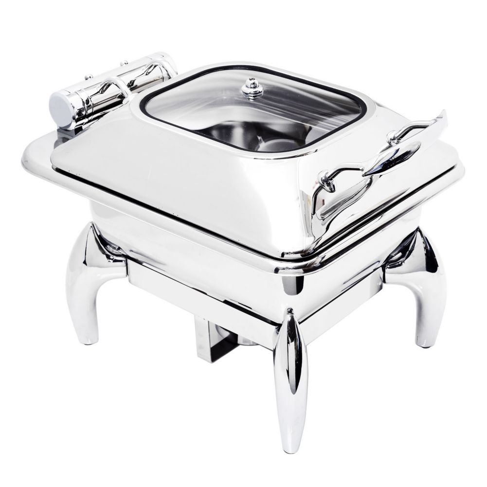 Eastern Tabletop 3964G Crown 4 Quart Square Induction Chafer | Wasserstrom
