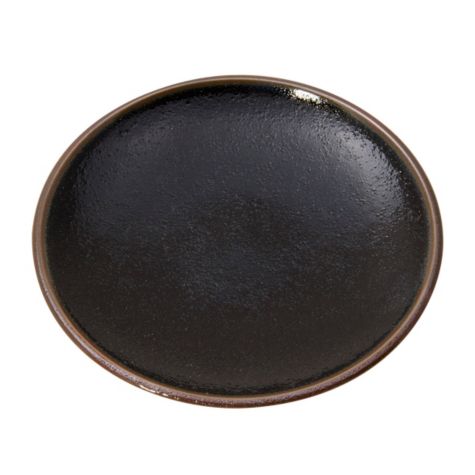 Korin Japanese Trading PLS-119 Yuzu Tenmoku 6.5" Black Plate | Wasserstrom