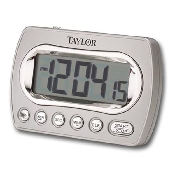Taylor® Precision 5847-21 Digital Chrome Timer w/ Memory And Clock ...