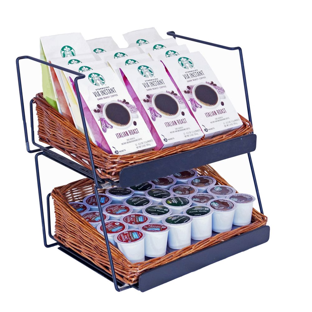 Mobile Merchandisers CRST1306/2-MB 2-Tier Counter Display | Wasserstrom