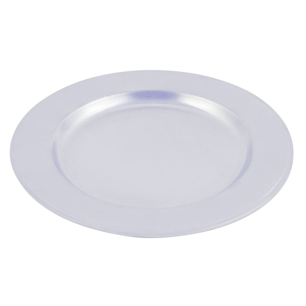 Bon Chef 1022 White Aluminum Rimmed 11" Dinner Plate | Wasserstrom