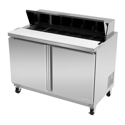 Darling Food Service Two Door 12 Pan Sandwich / Salad Prep Table ...
