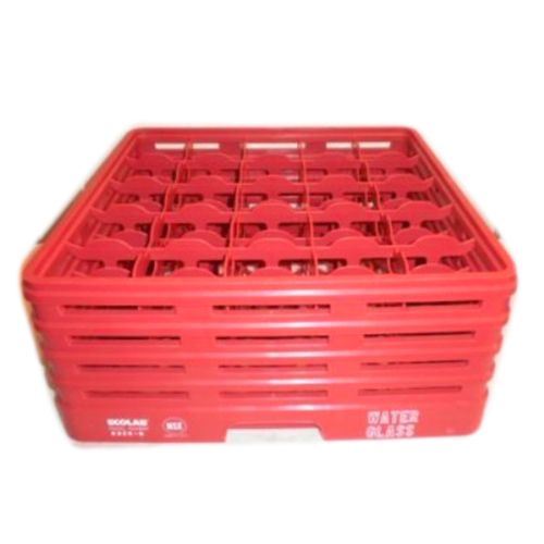 Raburn 6315-S Red 25 Compartment Glass Rack | Wasserstrom