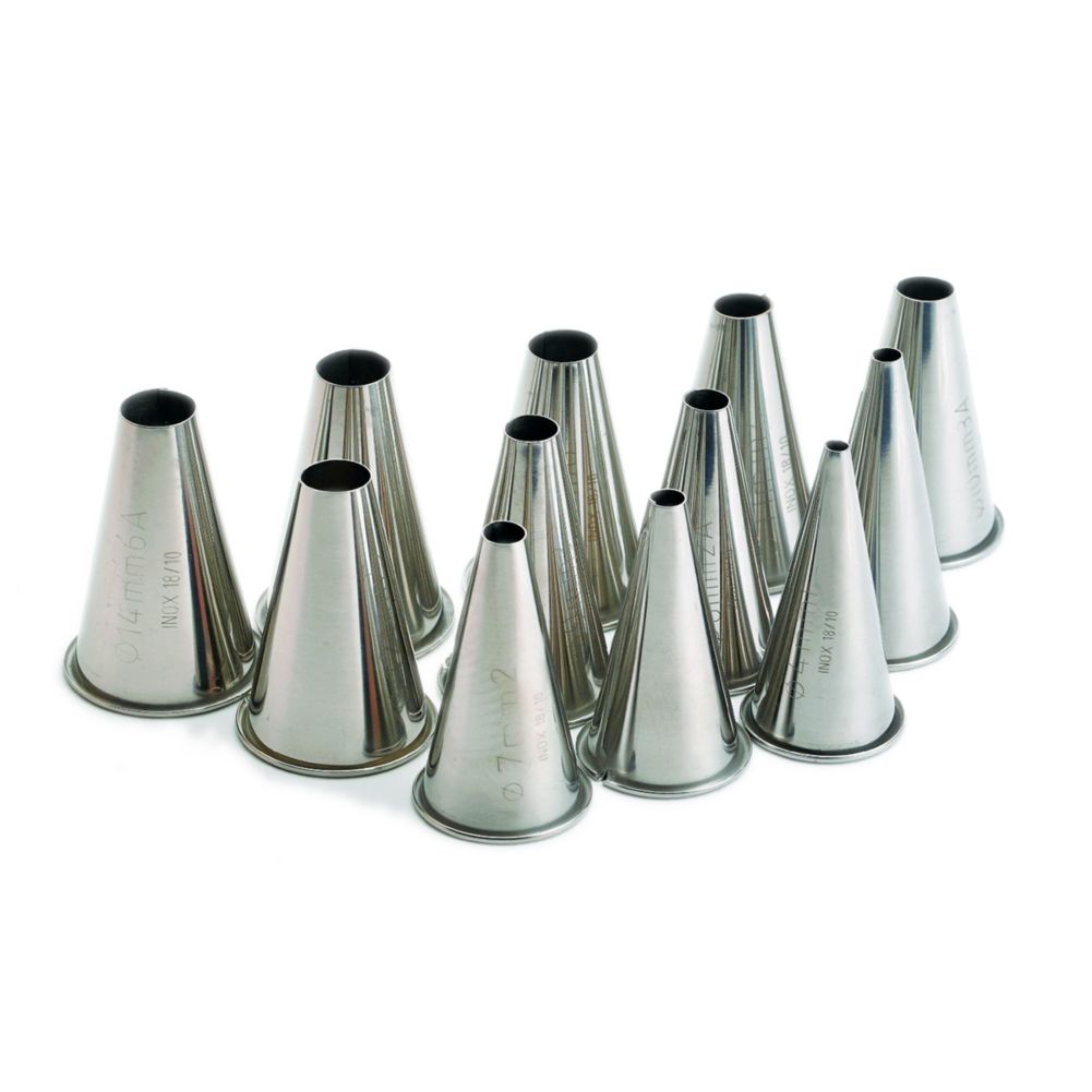 Browne Foodservice 5750209 S/S Plain Pastry Tube Set | Wasserstrom