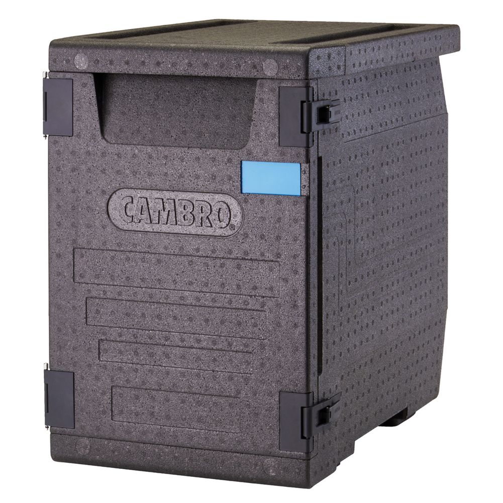 Cambro EPP400110 Black Front Loading Cam GoBox™ Catering Box | Wasserstrom