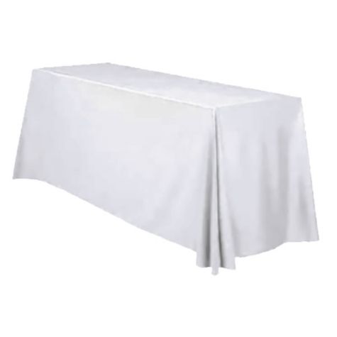 Snap Drape TCWYN15286-WHT Table Throw Cover for 8 Foot Table | Wasserstrom