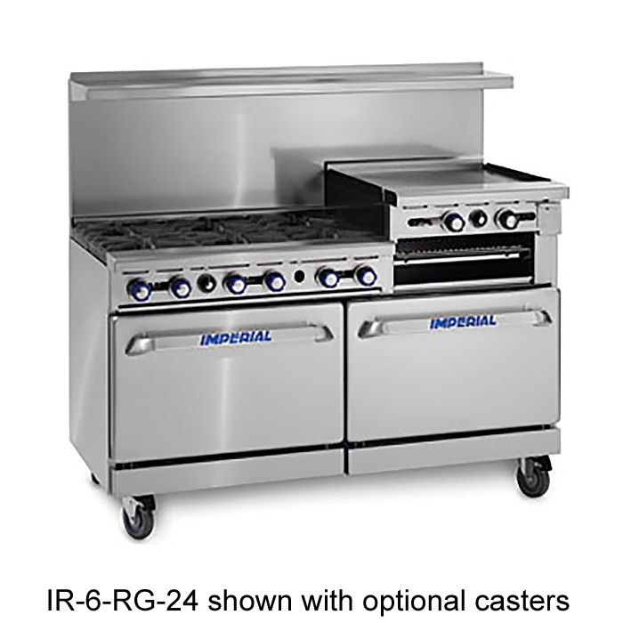 Imperial Range IR-6-G24 Pro Series 60" Gas Restaurant Range | Wasserstrom