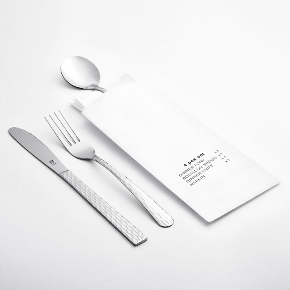 World Tableware 193-SETKFB Aspire S/S Flatware Set w/ Napkin - 96 / CS ...