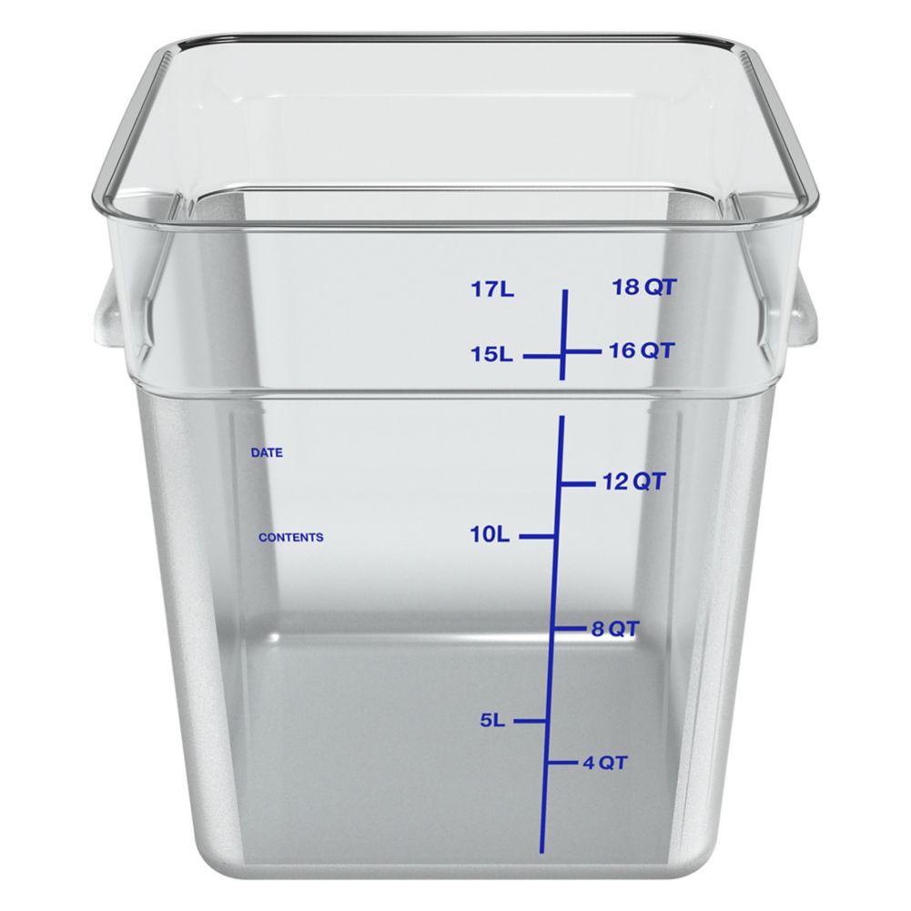 Carlisle 1195507 Squares Clear 18 Quart Food Storage Container ...