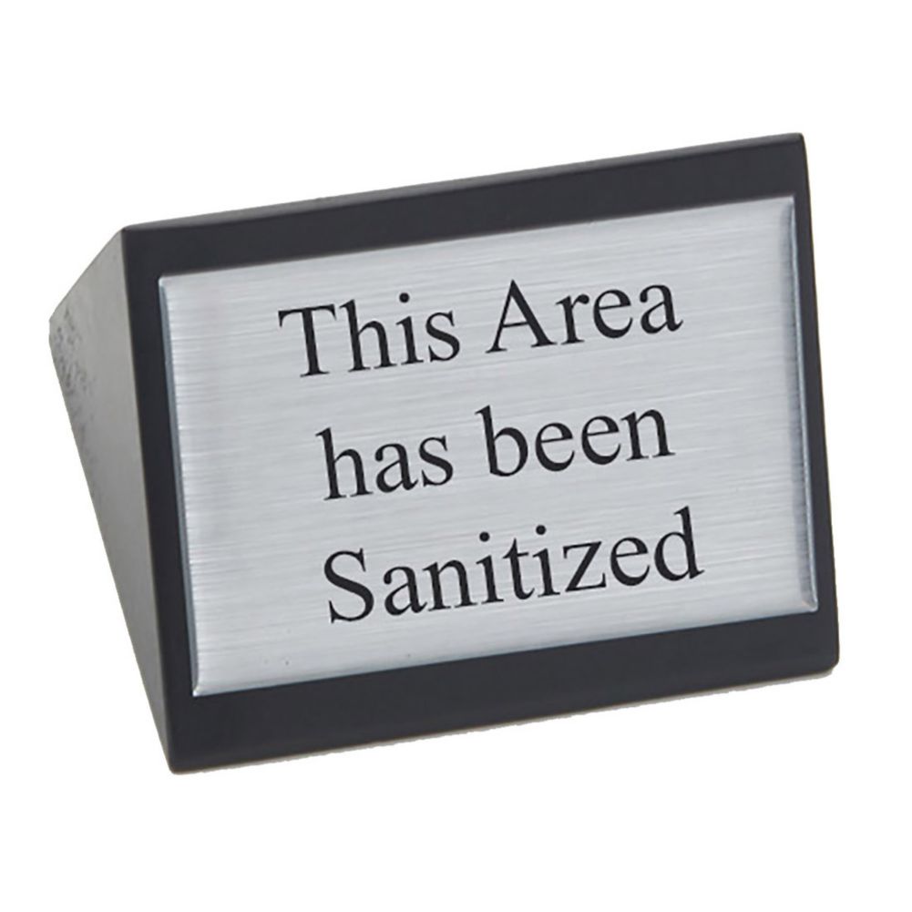 American Metalcraft SIGNAS "This Area Has Been Sanitized" | Wasserstrom