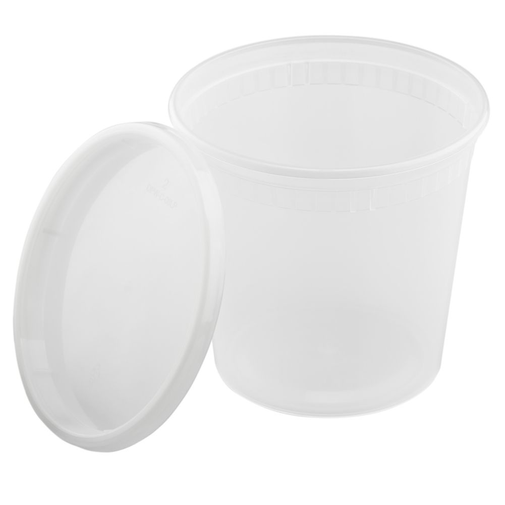 Darling Food Service Clear 24 Ounce Deli Container with Lid - 240 / CS ...
