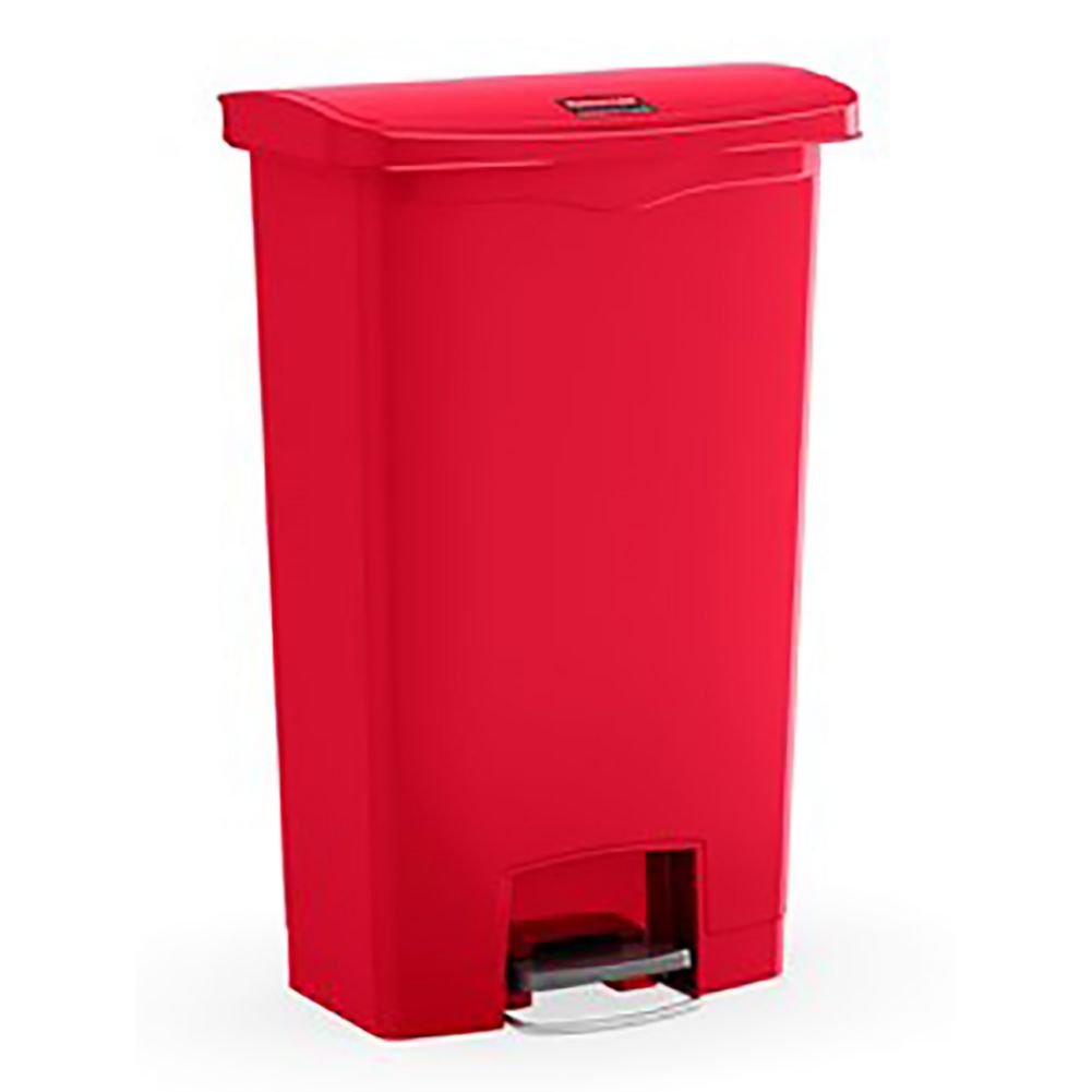 Rubbermaid 1883564 Streamline Red Step-On 8 Gal Waste Container ...