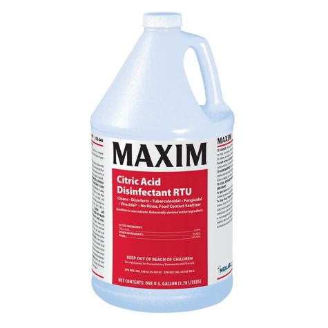 Midlab 044600-41 1 Gallon Maxim RTU Citric Acid Disinfectant - 4 / CS ...