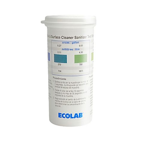 Ecolab 53002284 Sink/Surface Sanitizer Test Strip - 100 / JR | Wasserstrom