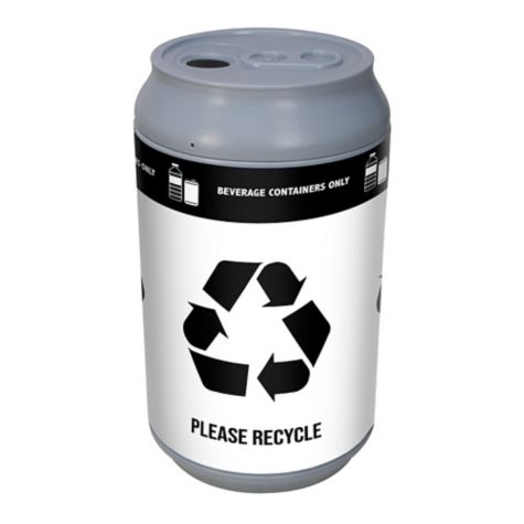 Iowa Rotocast 3201365 Grey Recycle Container with Graphic | Wasserstrom