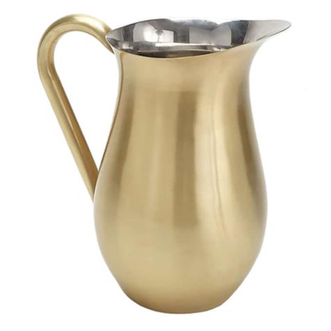 American Metalcraft BWPG84 Gold Satin Finish 84 Ounce Bell Pitcher ...