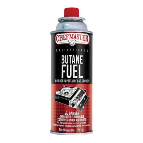 Chef-Master 40062B 8 Ounce Butane Stove Fuel - 4 / PK | Wasserstrom