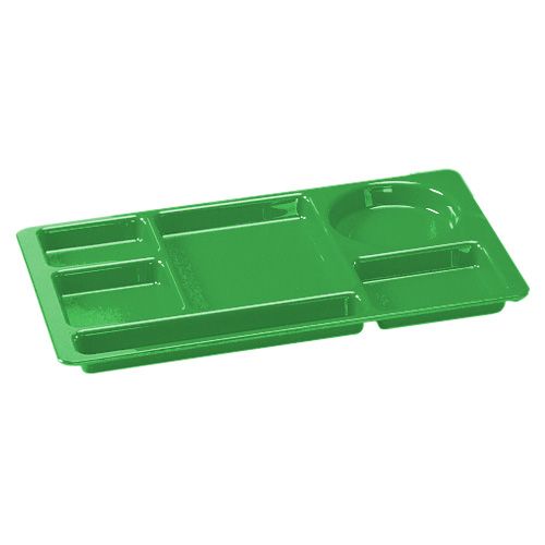 Cambro Co-Polymer Grass Green 8-3/4" x 15" 2x2 Comp Tray | Wasserstrom