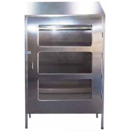 Win-Holt® AL-2AL/36AD Aluminum Linen Locker with Two Shelves | Wasserstrom