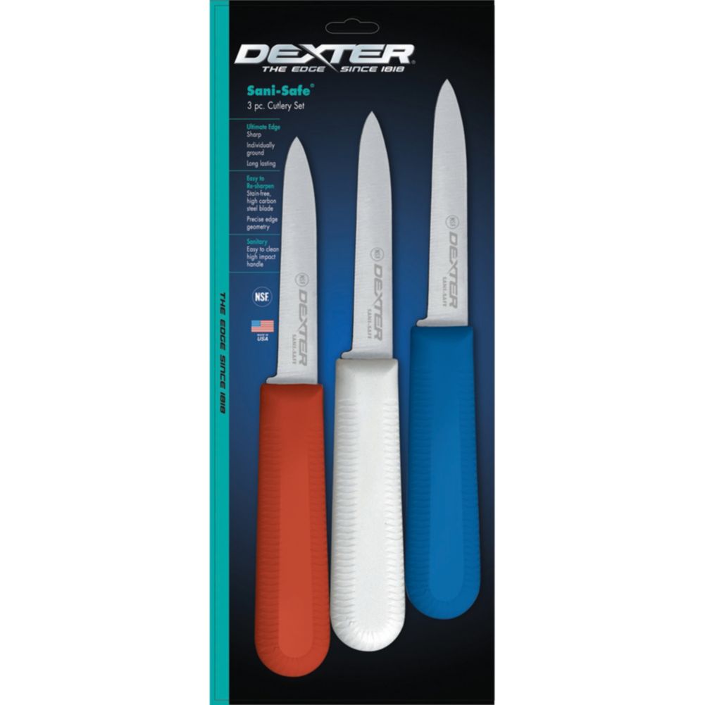 Dexter Russell S104-3RWC Sani-Safe® 3-Color Paring Knives - 3 / PK ...