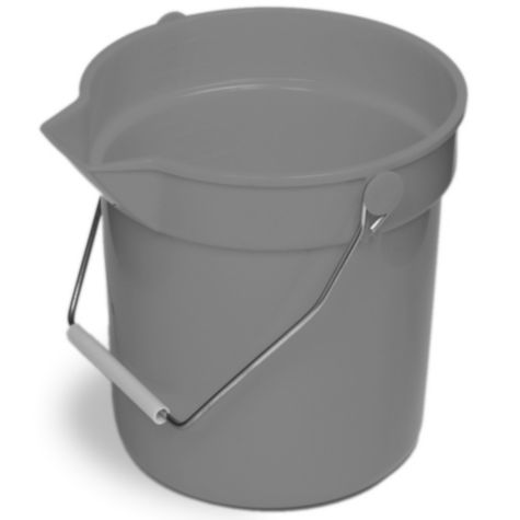 Continental 8110GY Huskee™ Gray 10 qt Bucket | Wasserstrom