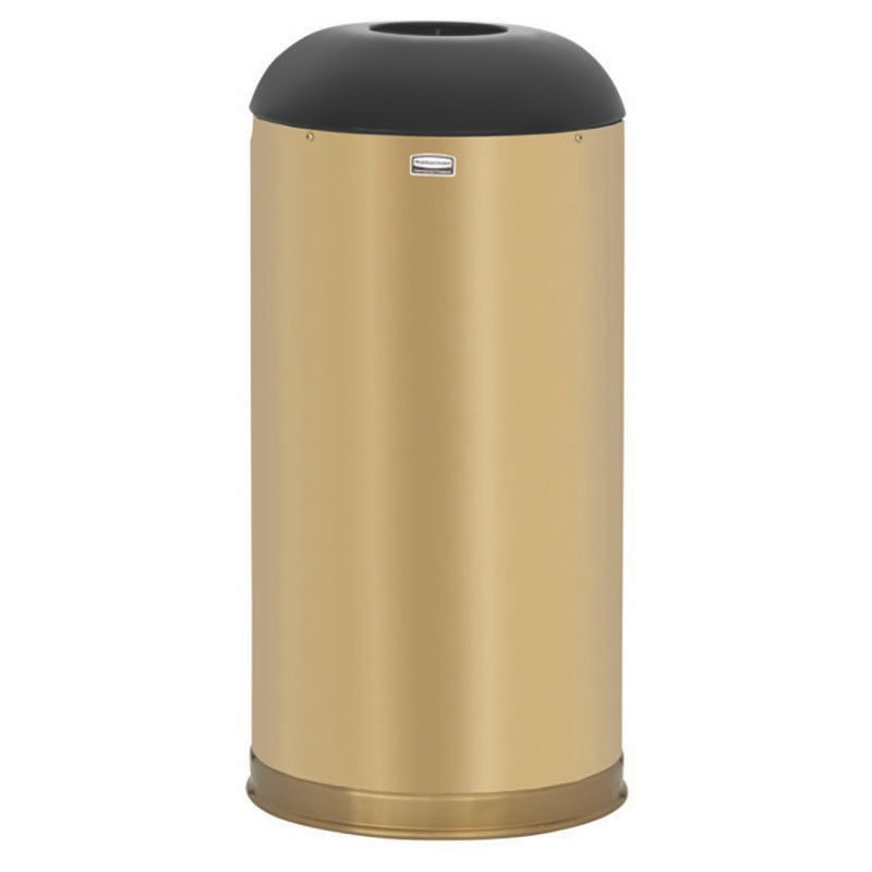 Rubbermaid® FGR32SBSGL Satin Brass Open Top 15 Gallon Trash Can ...