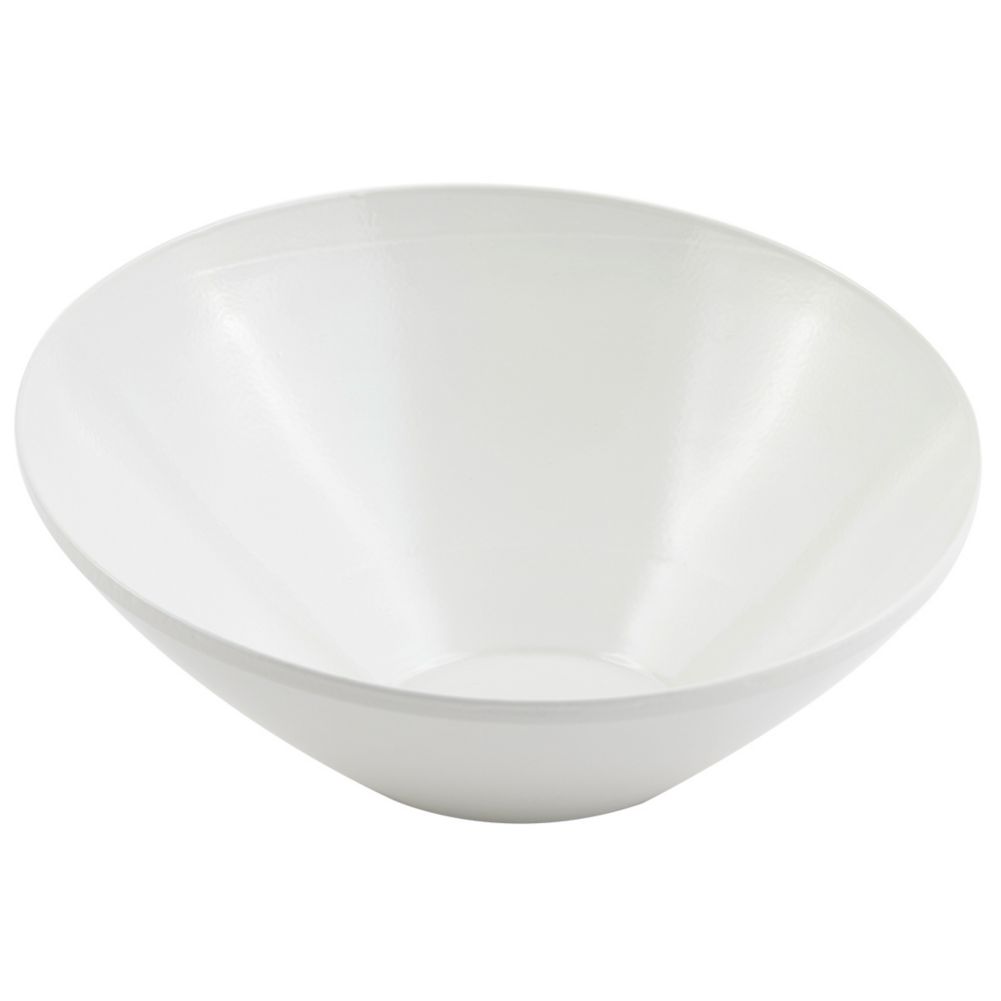 Bon Chef White Sandstone 12" Slant Bowl | Wasserstrom
