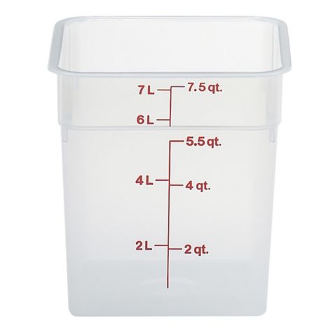 Cambro 8SFSPP190 Translucent Camwear CamSquare 8 Qt. Container ...