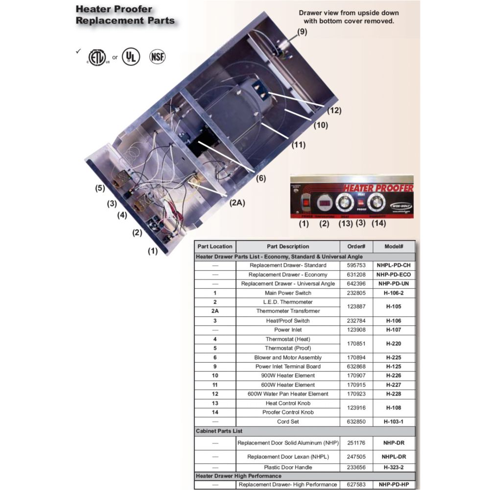 Win-Holt® H-106-1 Proof Switch for NHP and NHPL Proofer / Heater ...