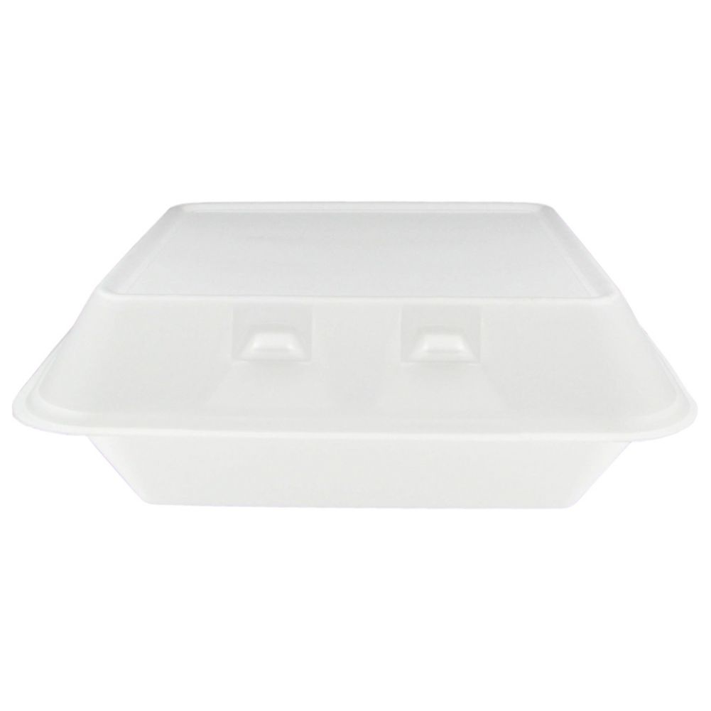 Bunzl Case of 200 Three Compartment Hinged Tray | Wasserstrom