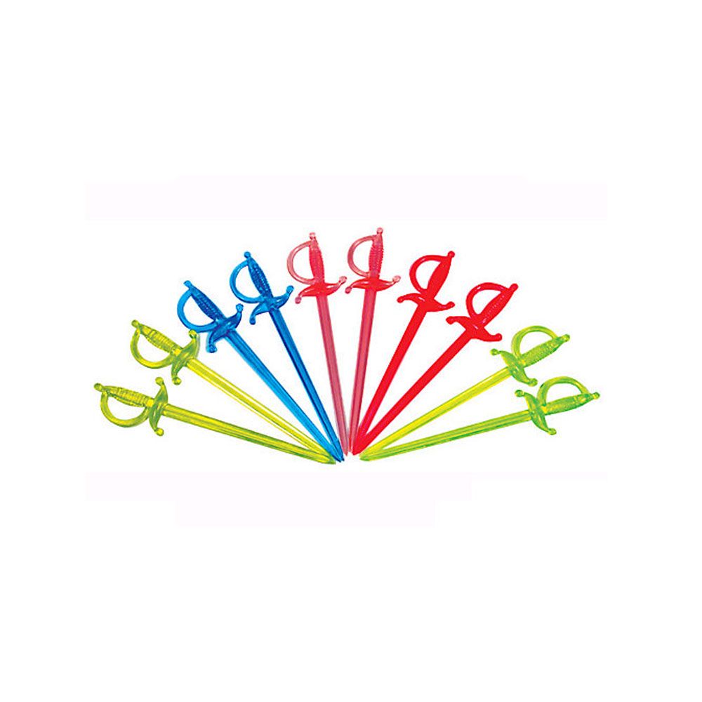 Goldmax 20011 Assorted Neon Plastic Sword Picks - 1000 / BX | Wasserstrom