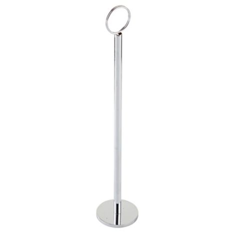 TableCraft 1912 Chrome Flat Bottom 12" Table Number Stand | Wasserstrom