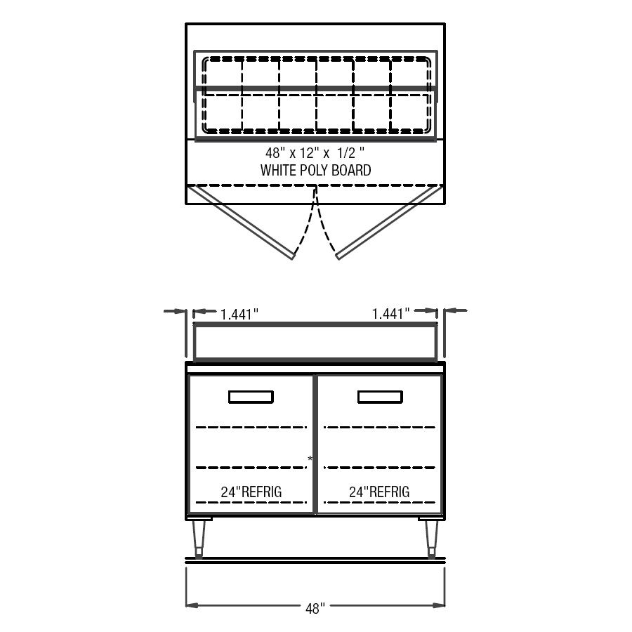 Randell 9305-7 Refrigerated 48" Sandwich / Salad Top Prep Table ...