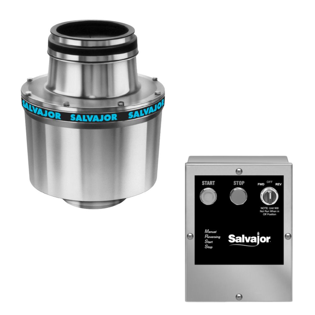 Salvajor 100-CA-12-MRSS 1-HP Disposer with Manual Reverse | Wasserstrom