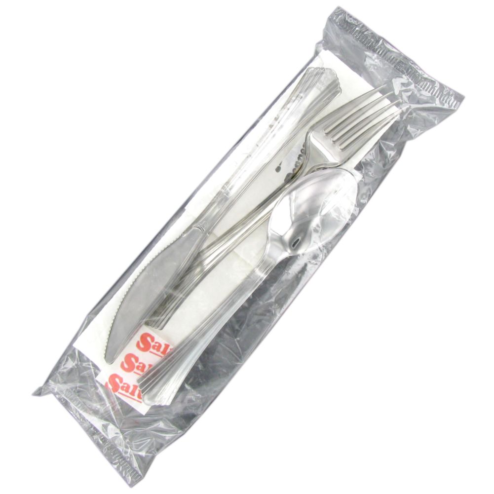 WNA LUXKIT3 Reflections Disposable Cutlery Kit with Napkin - 100 / CS ...