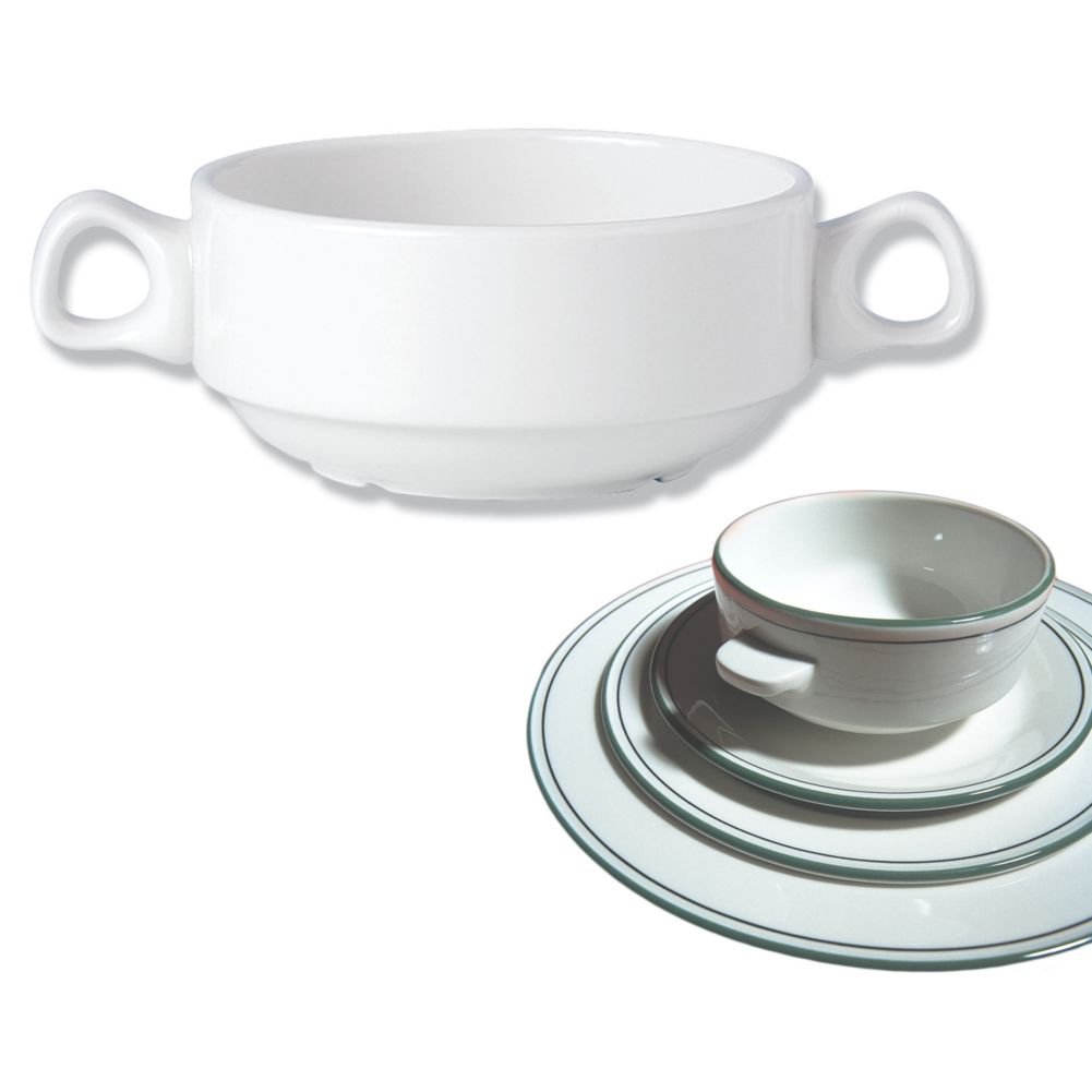 Steelite 13150119 Simplicity Laguna Handled 10 Oz. Soup Bowl - 36 / CS ...