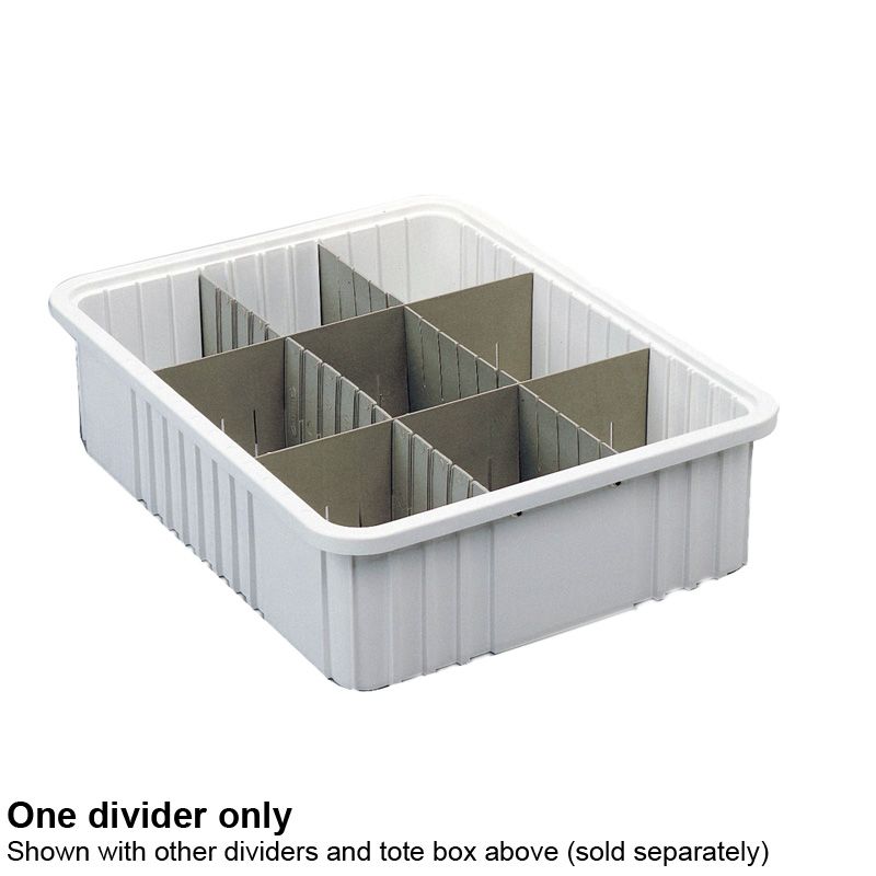 Metro® Gray 20-7/8" x 2-1/2" Long Tote Box Divider | Wasserstrom